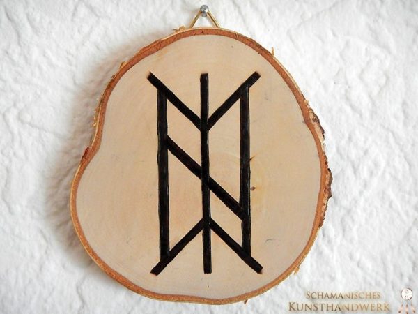 Runenschild “Schutz vor Unheil” – Schamanisches Kunsthandwerk